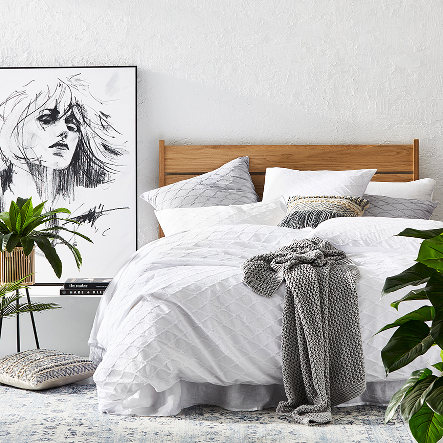 Echo White Quilt Cover Set | Adairs