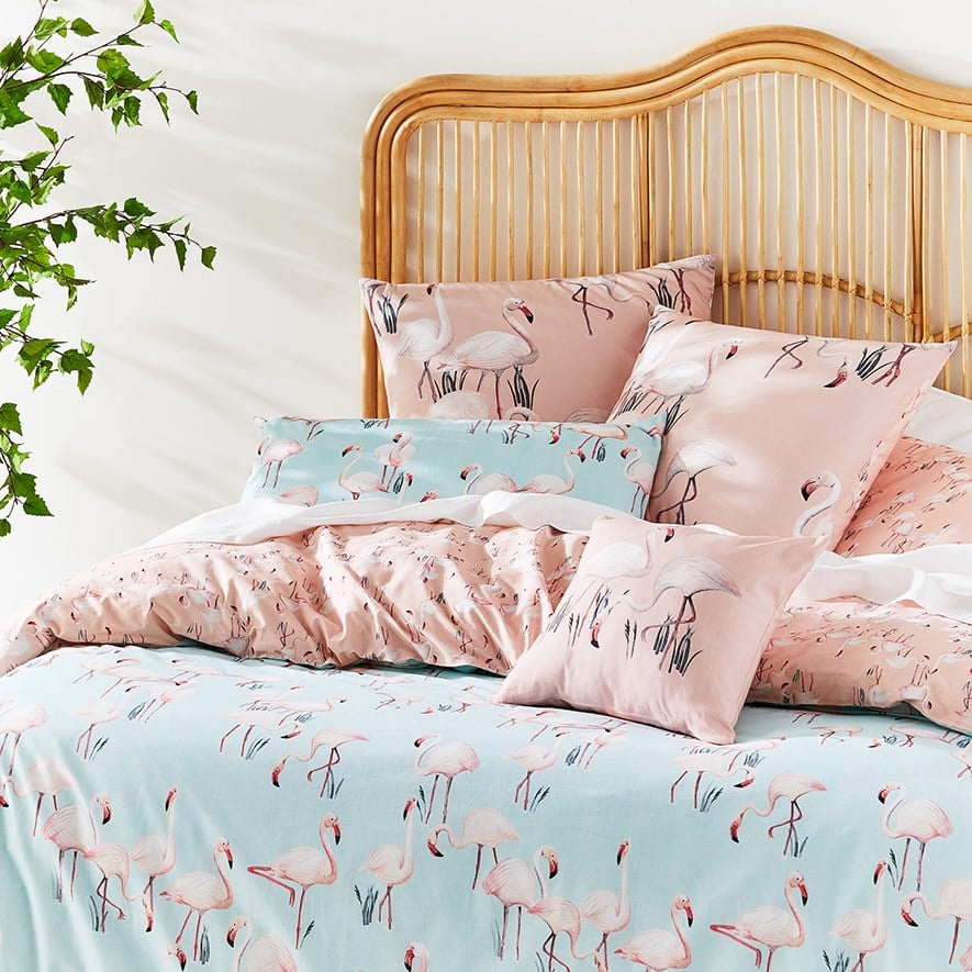 Francesca Powder Blue Quilt Cover Set | Adairs