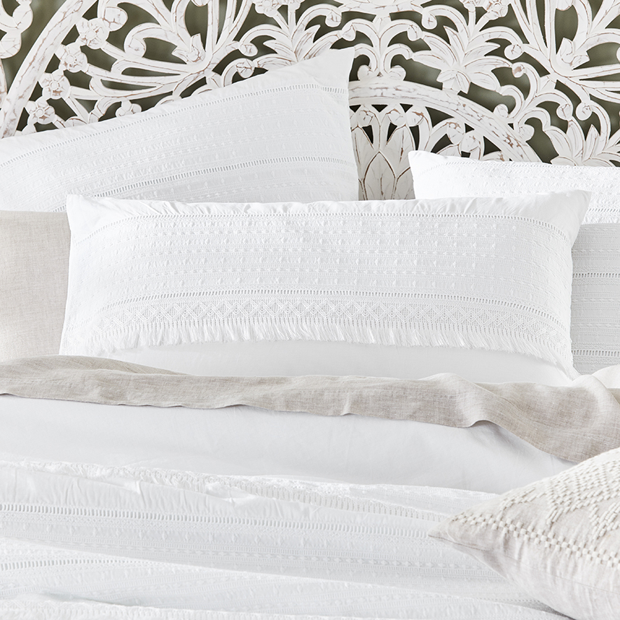 Cora White Quilt Cover | Adairs