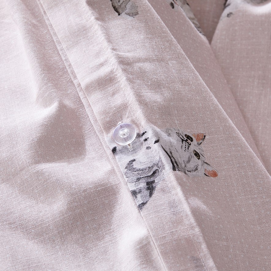 Tabby Cat Pink Quilt Cover Set | Adairs