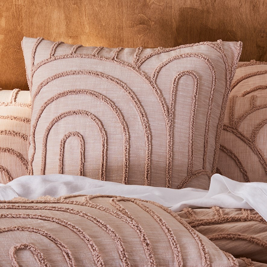 Archie Tufted Misty Rose Quilt Cover | Adairs