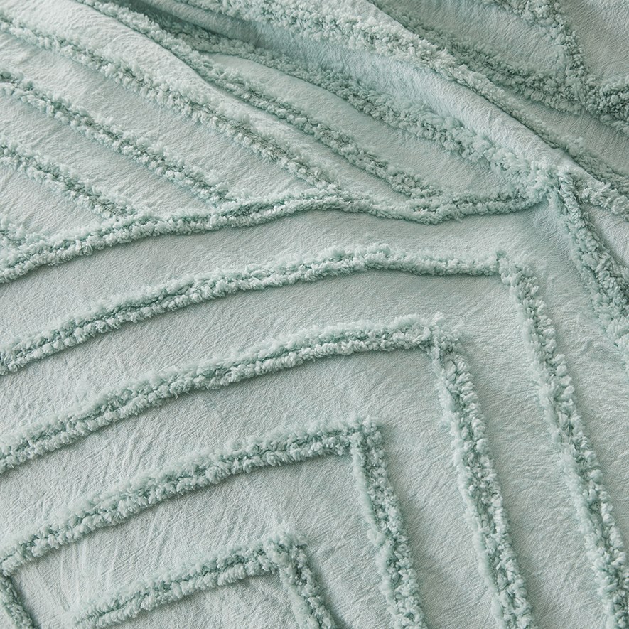 Harlow Tufted Mint Quilt Cover | Adairs