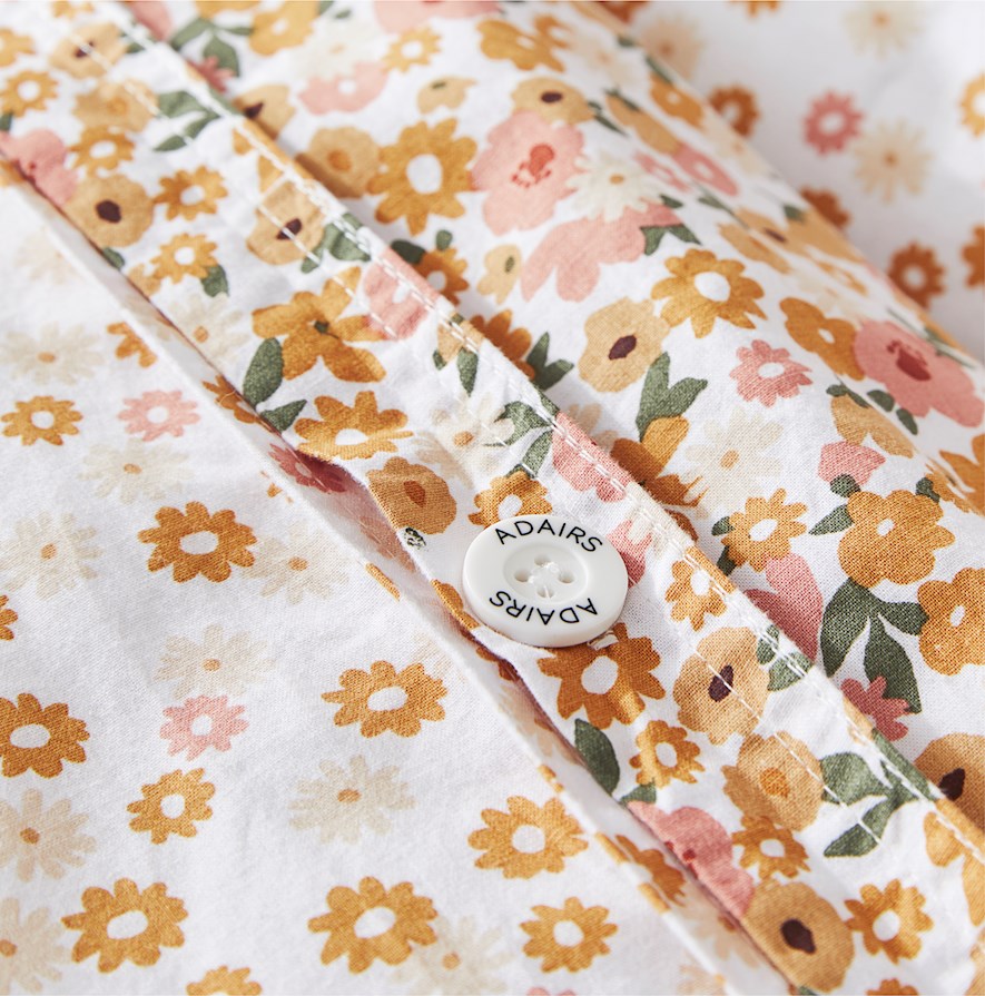 Stonewashed Cotton Printed Golden Daisy Quilt Cover | Adairs