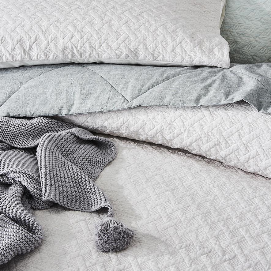 Thompson Quilted Quilt Cover Oatmeal | Adairs