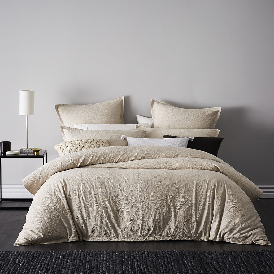 Hannah Quilt Cover Natural | Adairs