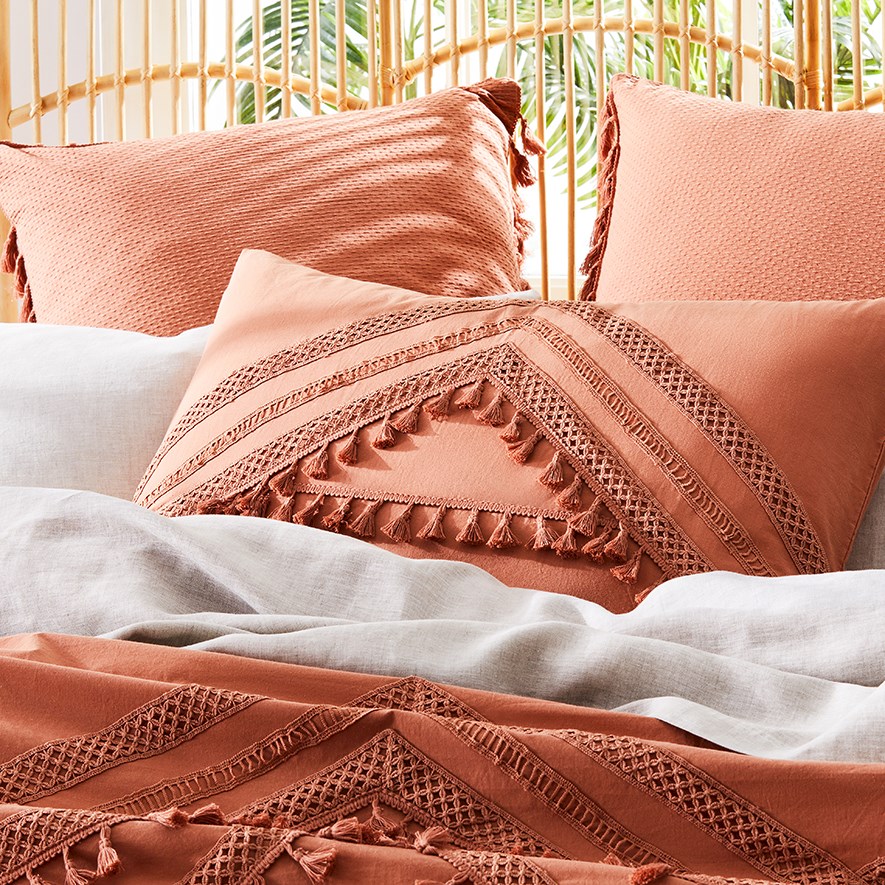 Rebecca Judd Loves Como Terracotta Quilt Cover | Adairs