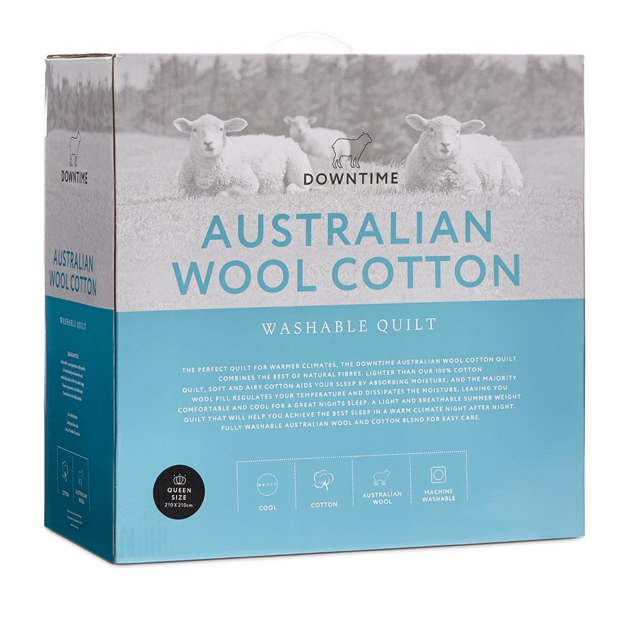 Downtime Australian Wool Cotton Duvet | Adairs