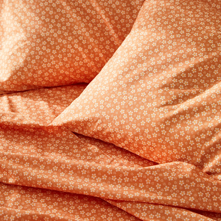 Wandering Folk Daisy Terracotta Sheet Set | Adairs