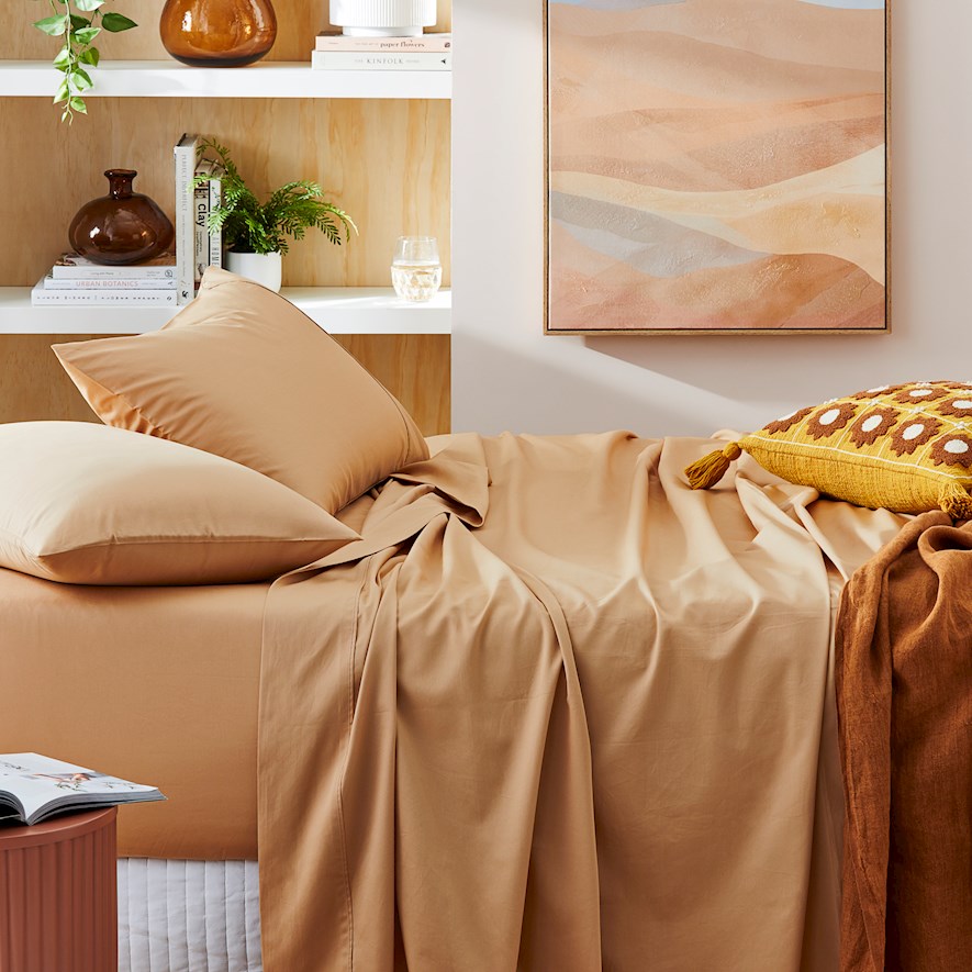 Worlds Softest Cotton Latte Sheet Seperates | Adairs