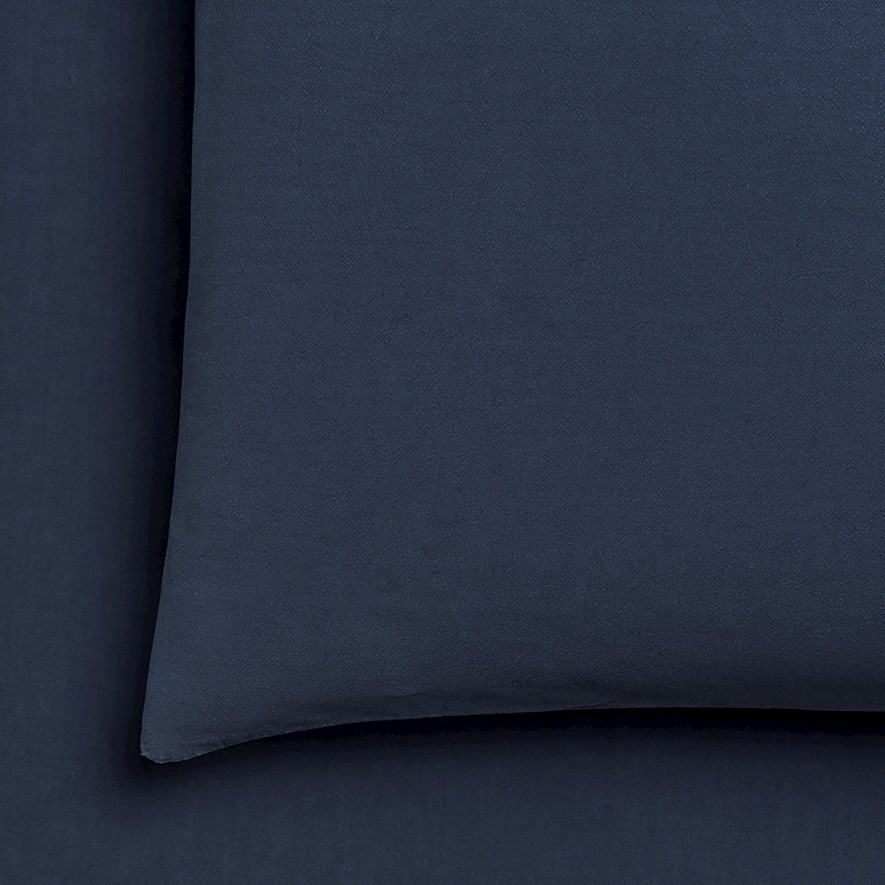 Home Republic - Stonewashed Cotton Sheet Separates China Blue | Adairs