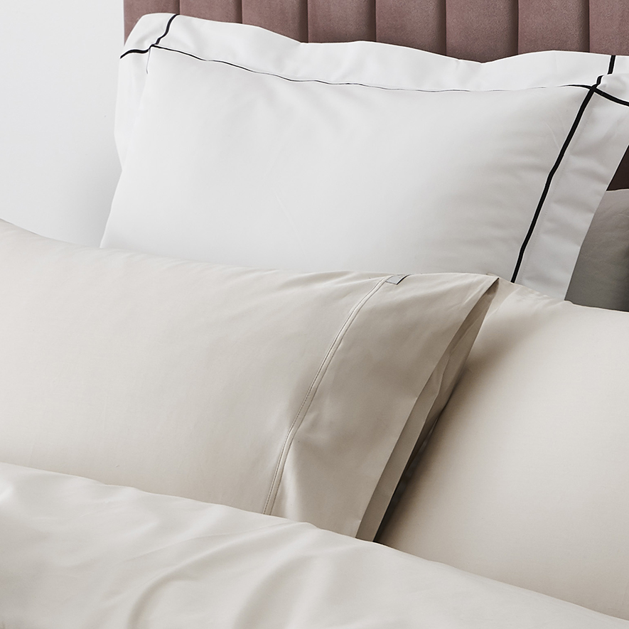 Home Republic - Luxury Collection 1000TC Natural Sheet Set | Adairs