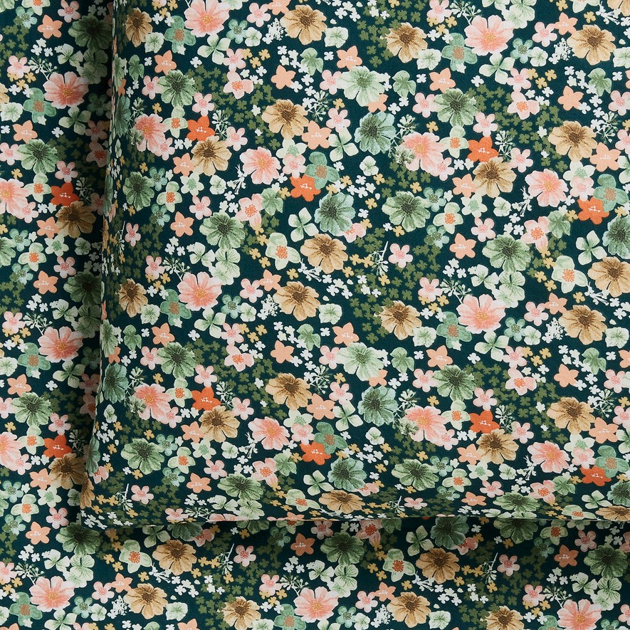 Printed Dark Floral Sheet Set | Adairs