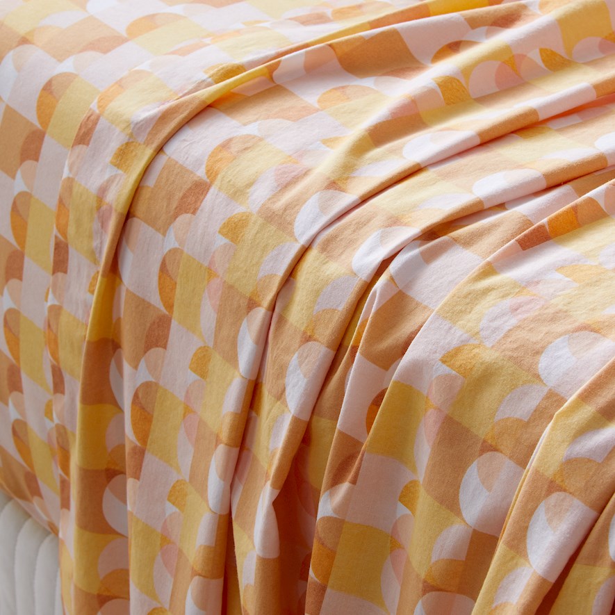 Printed Geo Check Sheet Set | Adairs