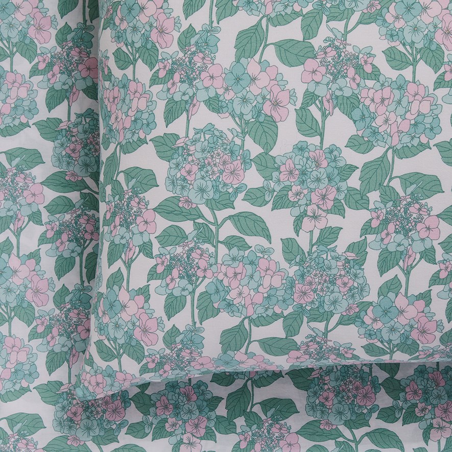 Home Republic - Printed Hydrangea Sheet Set | Adairs
