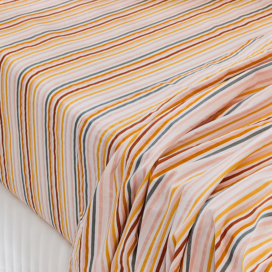 Home Republic - Printed Retro Stripe Sheet Set | Adairs