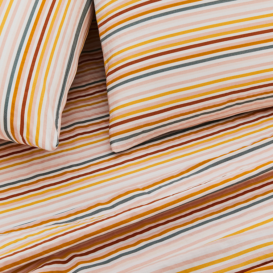 Home Republic - Printed Retro Stripe Sheet Set | Adairs