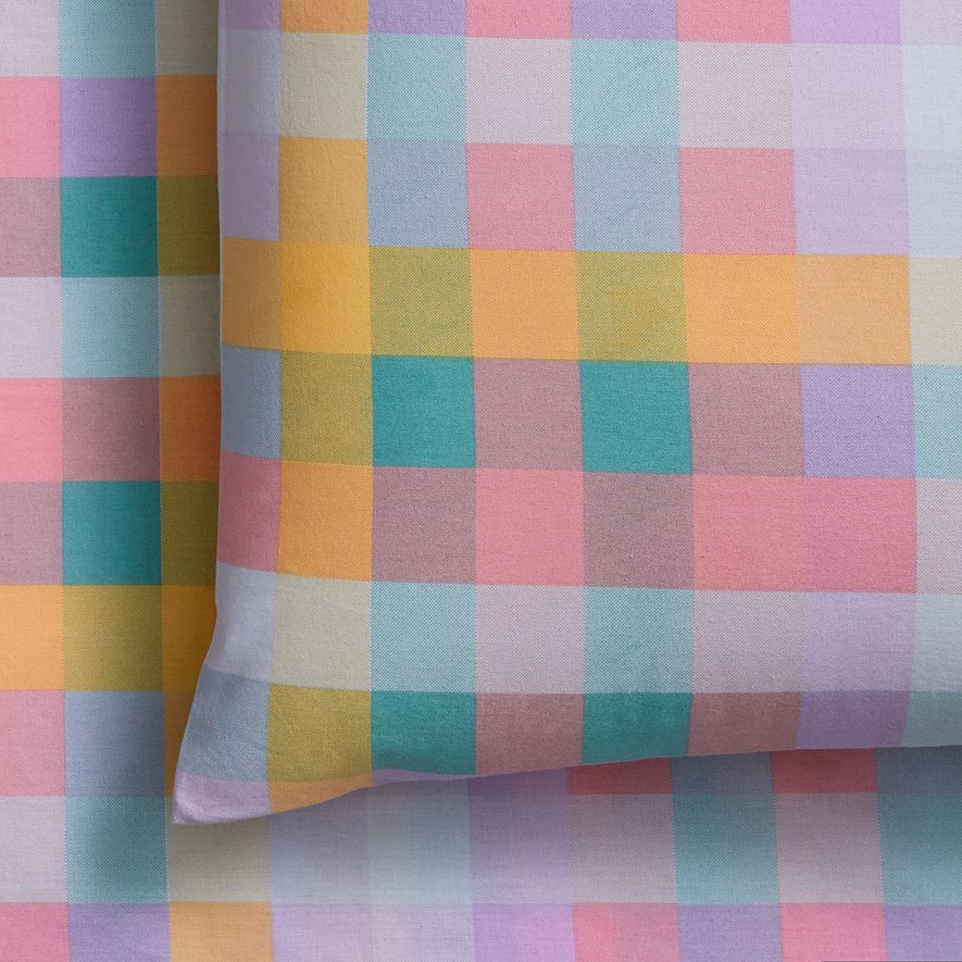 Printed Sorbet Check Sheet Set | Adairs