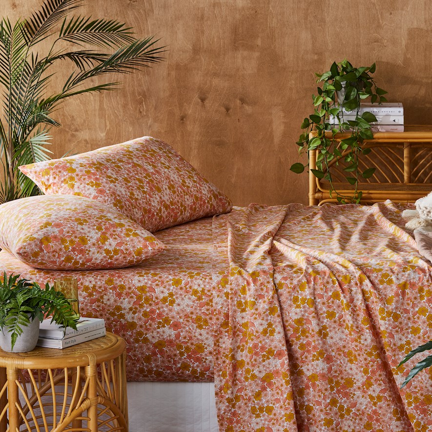 Printed Sunset Bloom Sheet Set | Adairs