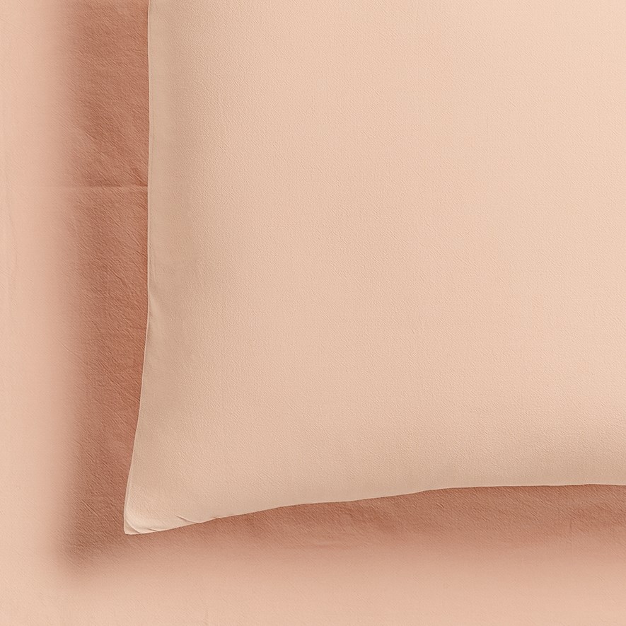 Stonewashed Cotton Apricot Sheet Separates | Adairs