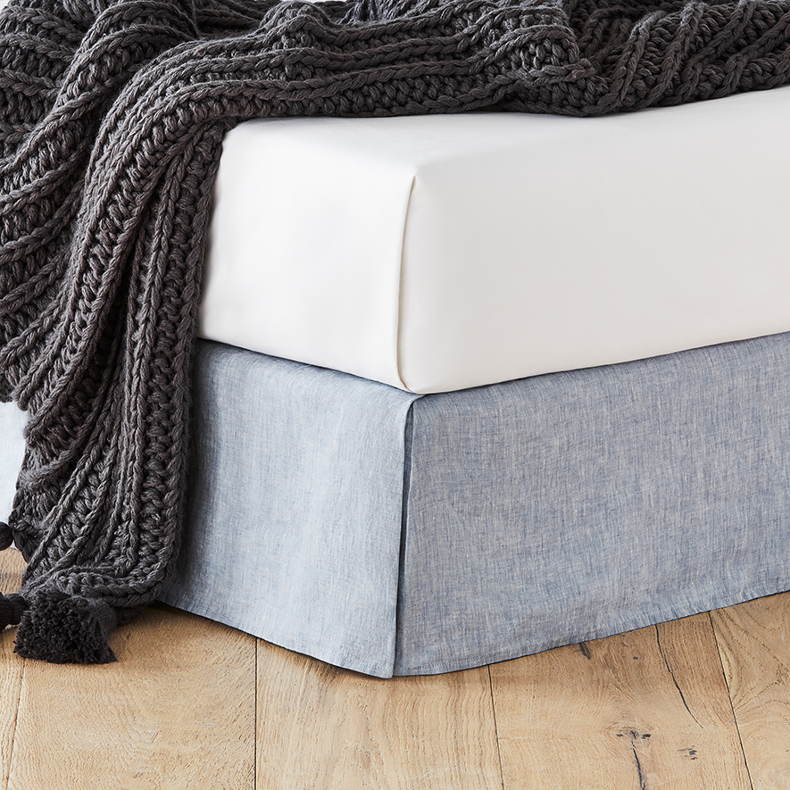 Vintage Washed Sky Blue Valance | Adairs