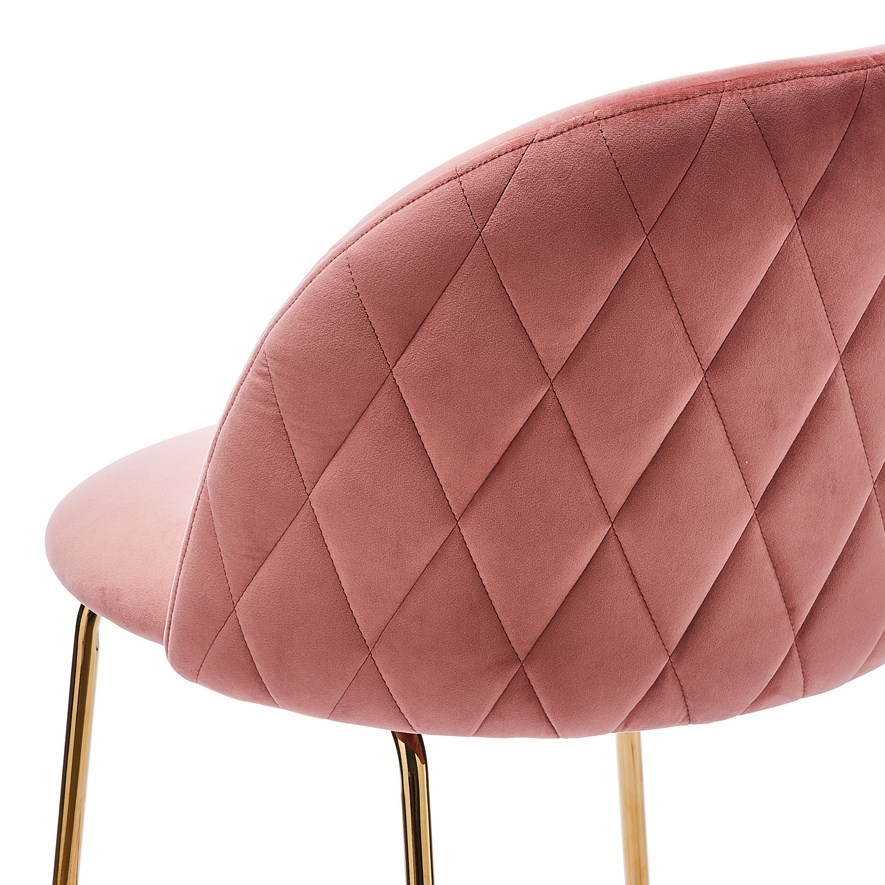 Arlo Dining Collection Peony Rose/Gold Counter Stool | Adairs