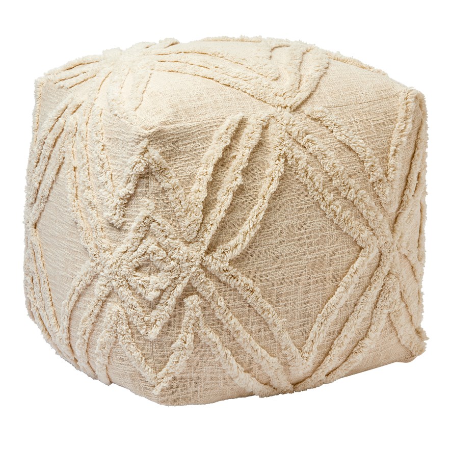 Jarvis Natural Pouf | Adairs