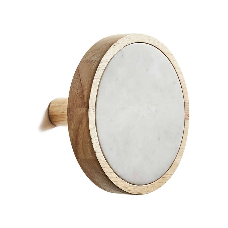 Jada Wall Hooks White Marble | Adairs