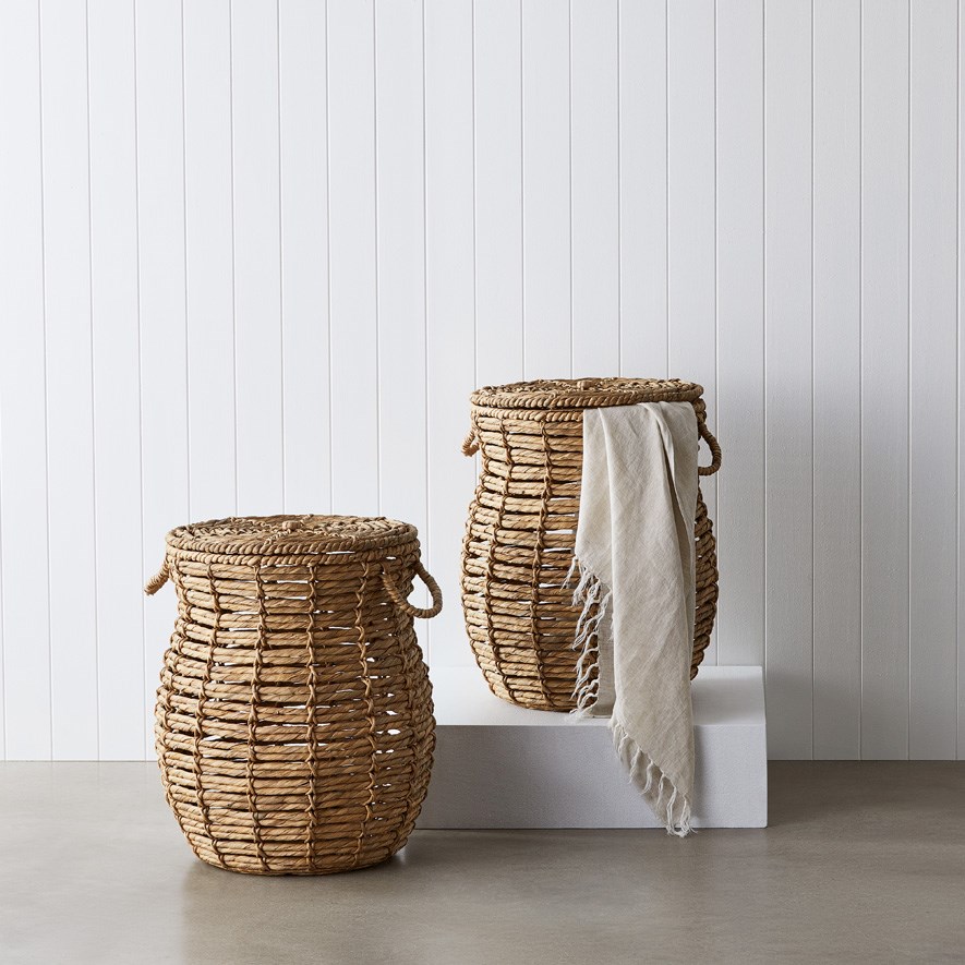Melita Storage Range Dia50xH60cm Natural Large Basket | Adairs
