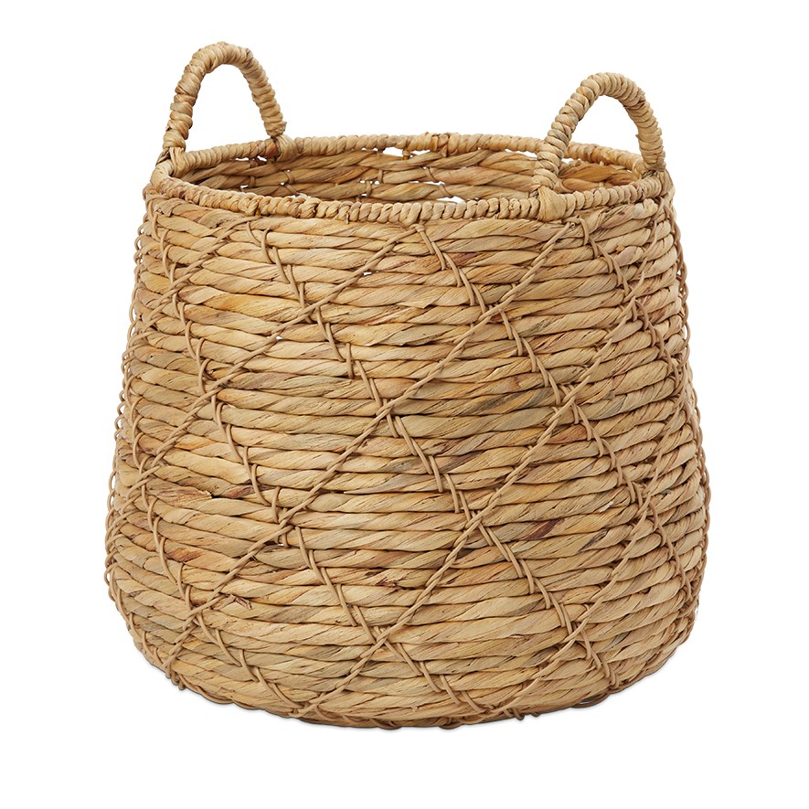 Adana Cross Basket Dia45xH38cm Natural | Adairs