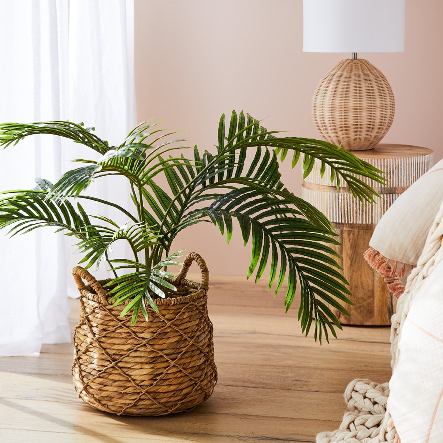 Adana Cross Basket Dia45xH38cm Natural | Adairs