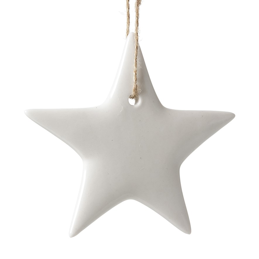 Ceramic Large White Star Decoration | Adairs
