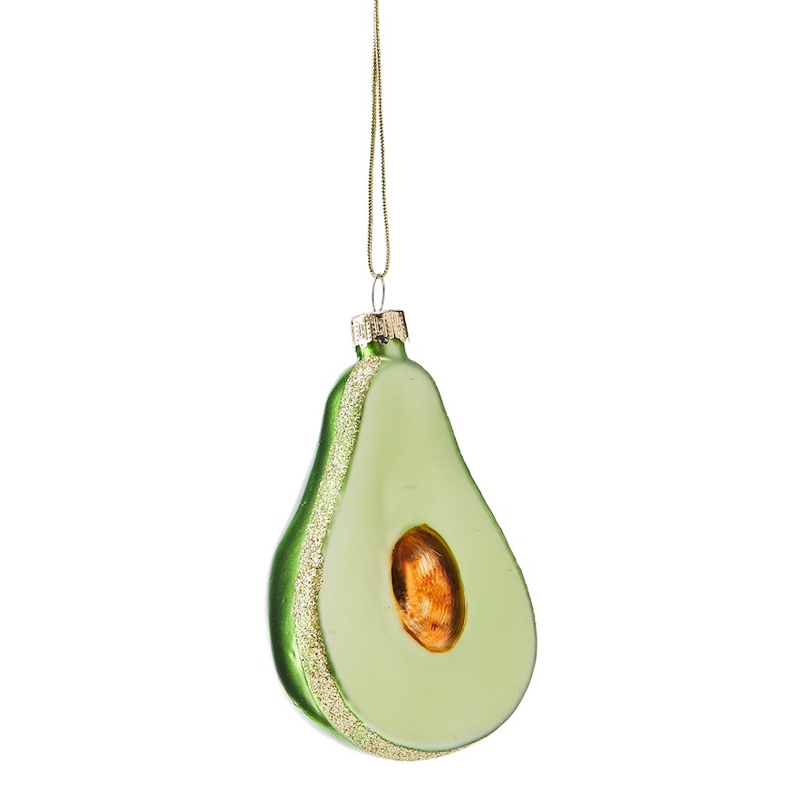 Green Avocado Vintage Glass Decoration | Adairs