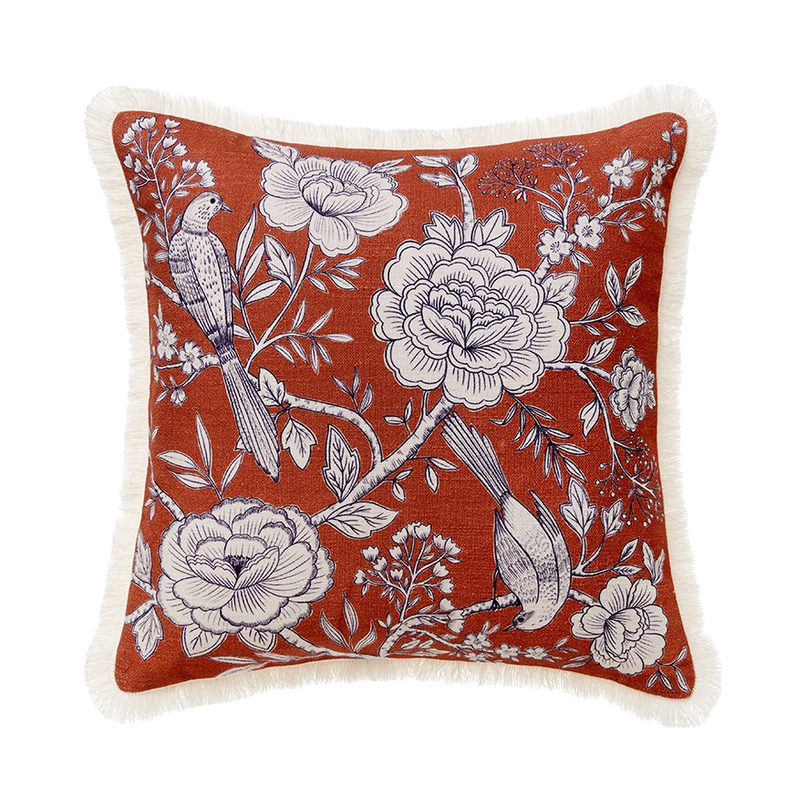 Peony Garden Rust Cushion | Adairs