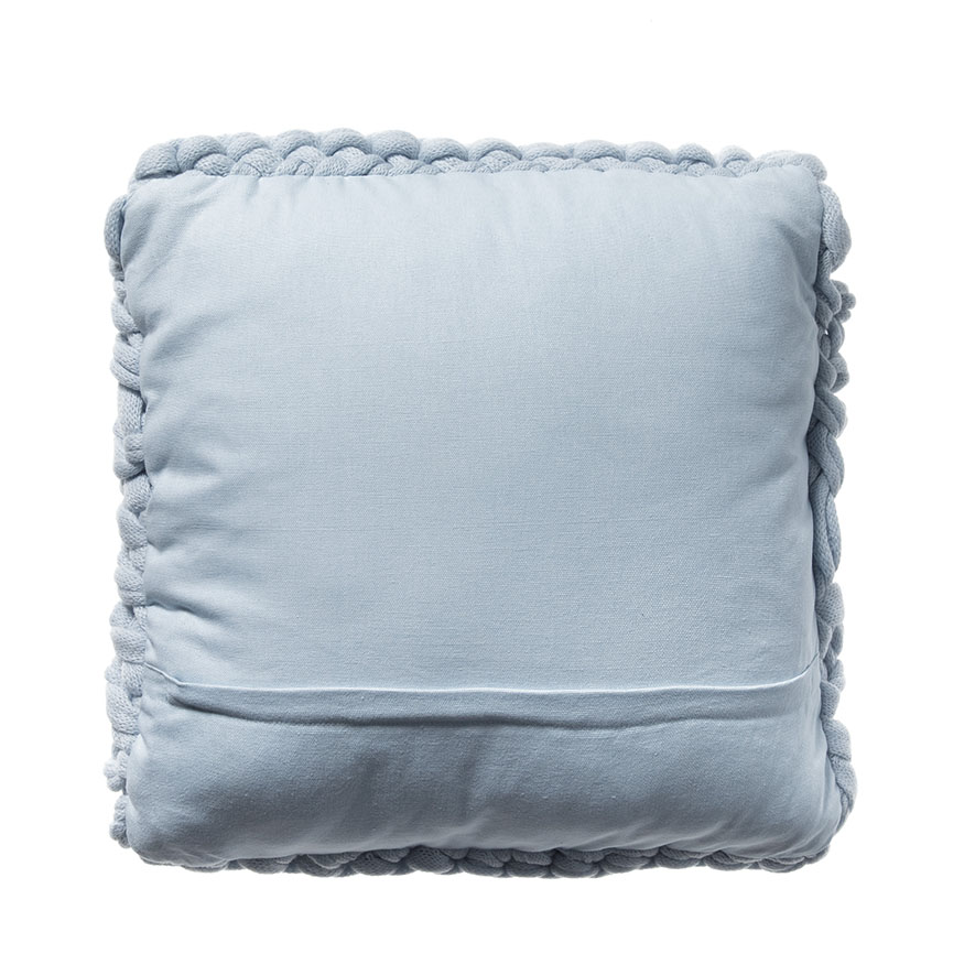 Chunky Knit Pale Blue Cushion | Adairs
