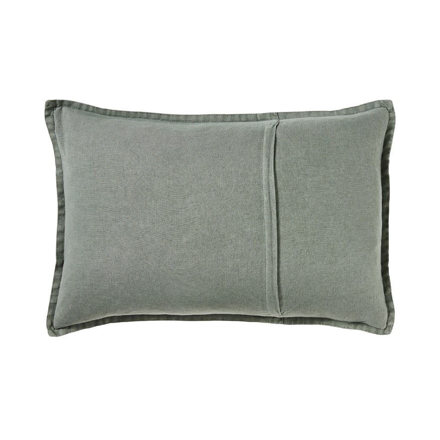 Belgian Vintage Washed Linen Forest Long Cushion | Adairs