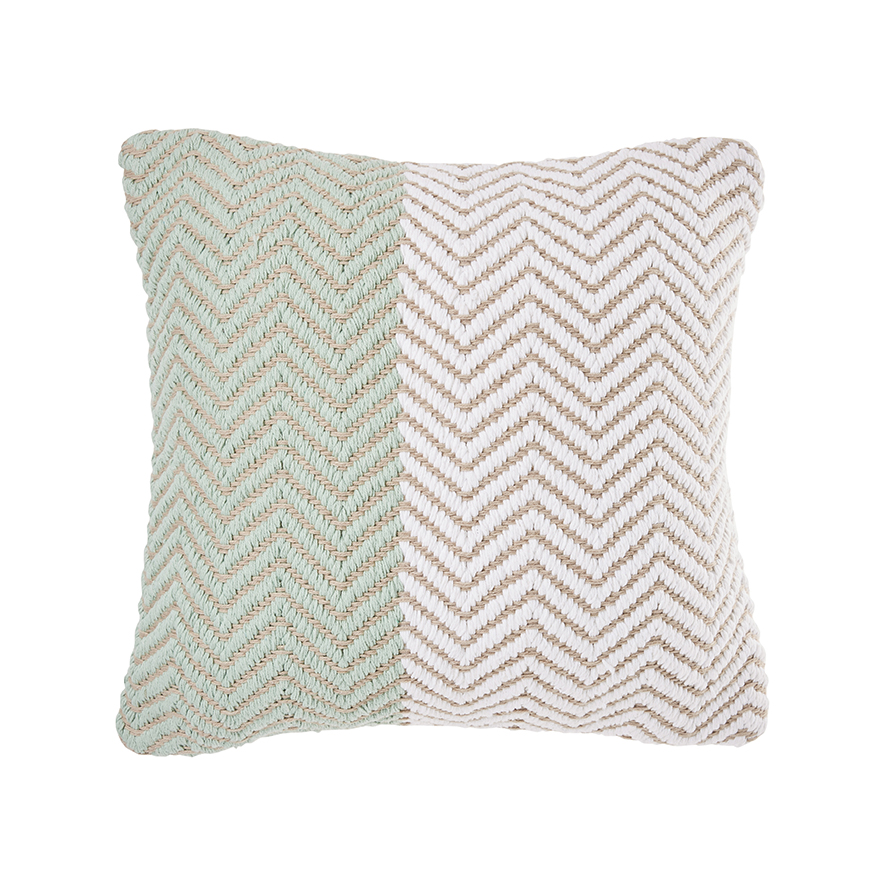 Barbados Chevron Cushion Mint | Adairs
