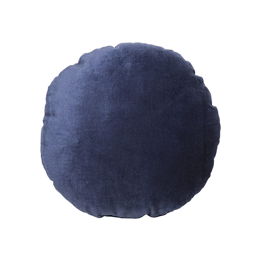 Bombay Round Navy Velvet Cushion | Adairs