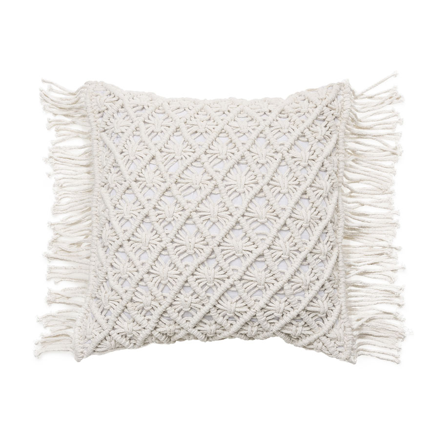Macrame Cushion White | Adairs
