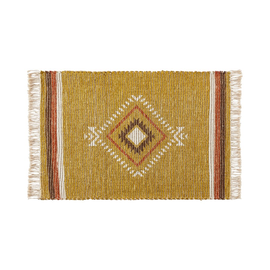 Monte Aztec Mustard Indoor Mat | Adairs
