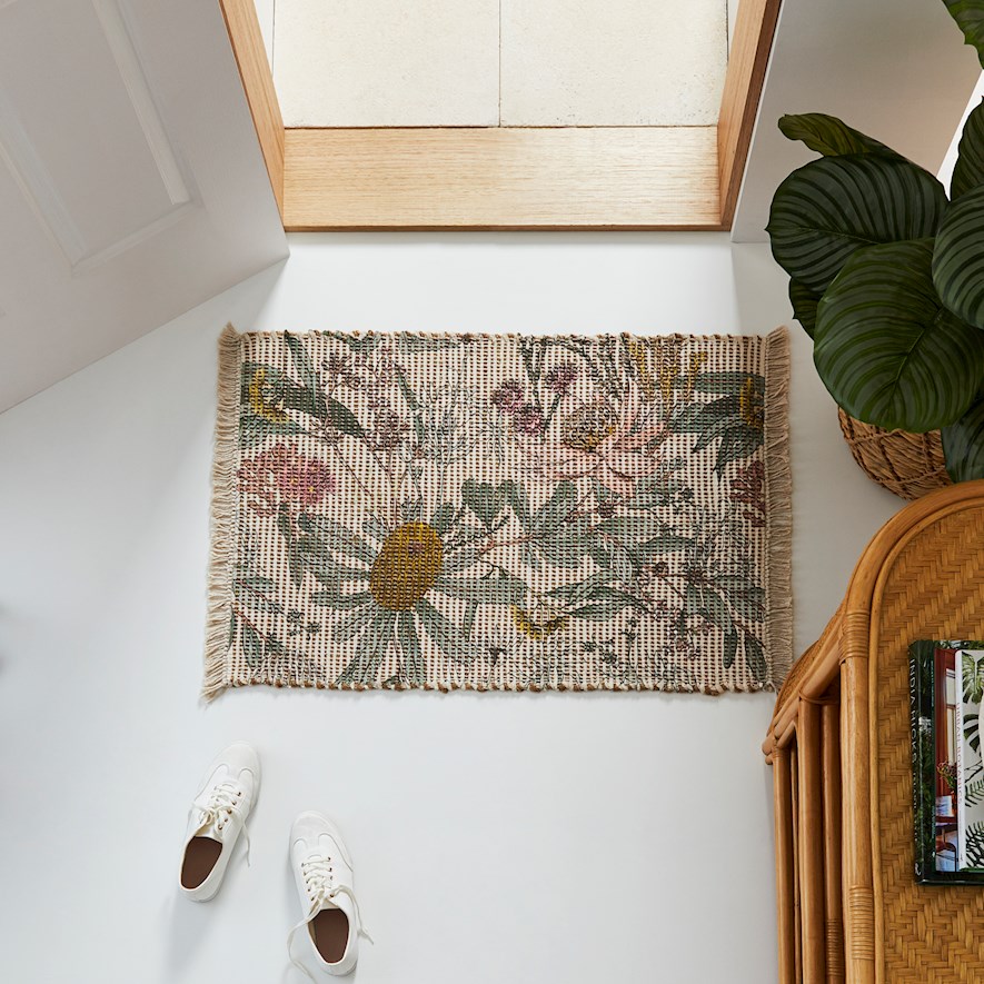 Monte Aztec Rust Indoor Mat | Adairs Floor Rugs & Mats