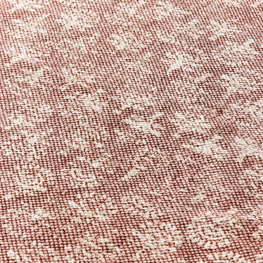 Calais Rose Block Print Indoor Mat | Adairs