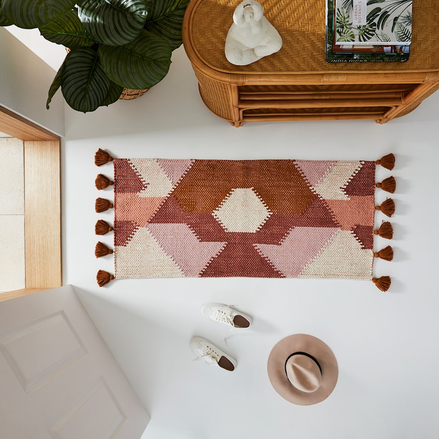 Catania Bronze & Rose Multi Rug Runner | Adairs