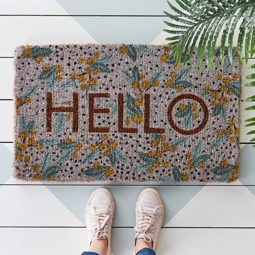 Coir Hello Spot Wattle Doormat | Adairs