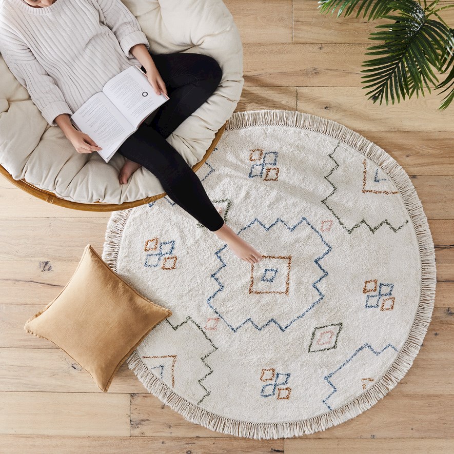 Somersby Aztec Round Rug | Adairs
