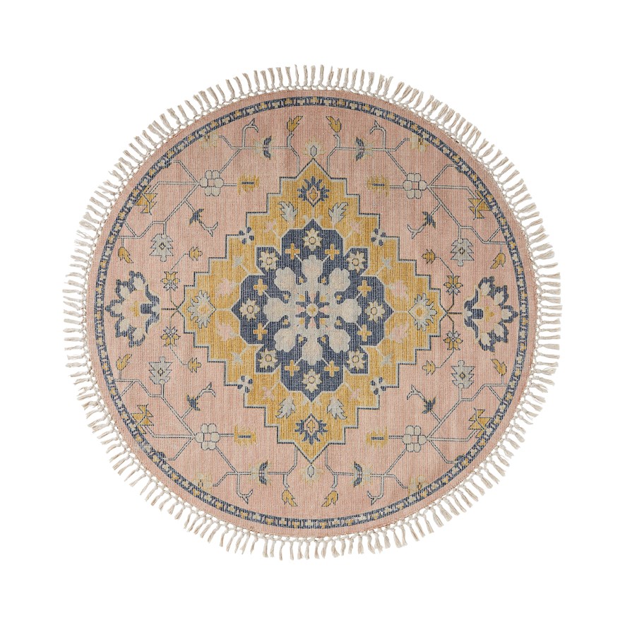 Mercado Arlo Blush Rug Round | Adairs