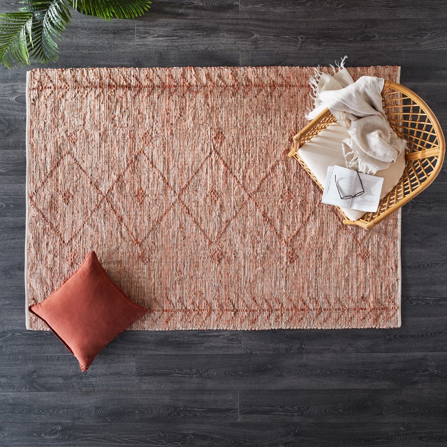 Harlem Terracotta Rug | Adairs