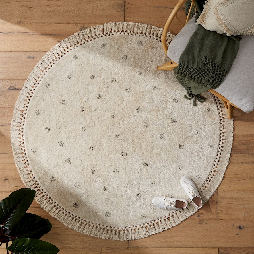 Dorset Forest & Natural Spot Rug Round | Adairs