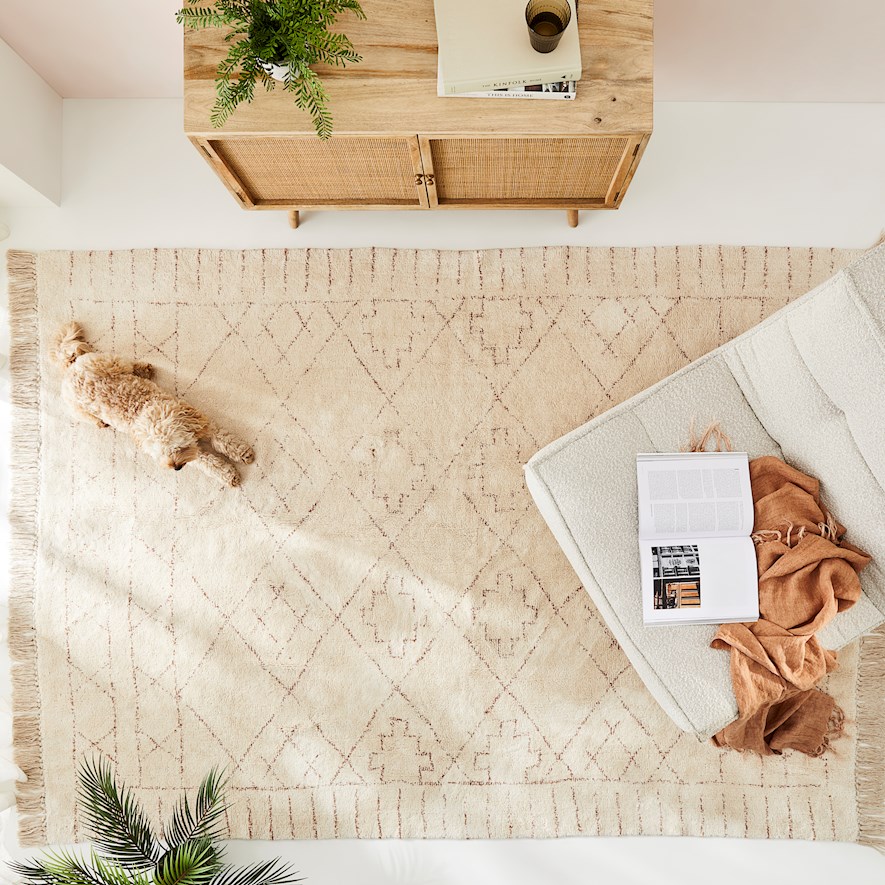 Iowa Natural Caramel Rug | Adairs