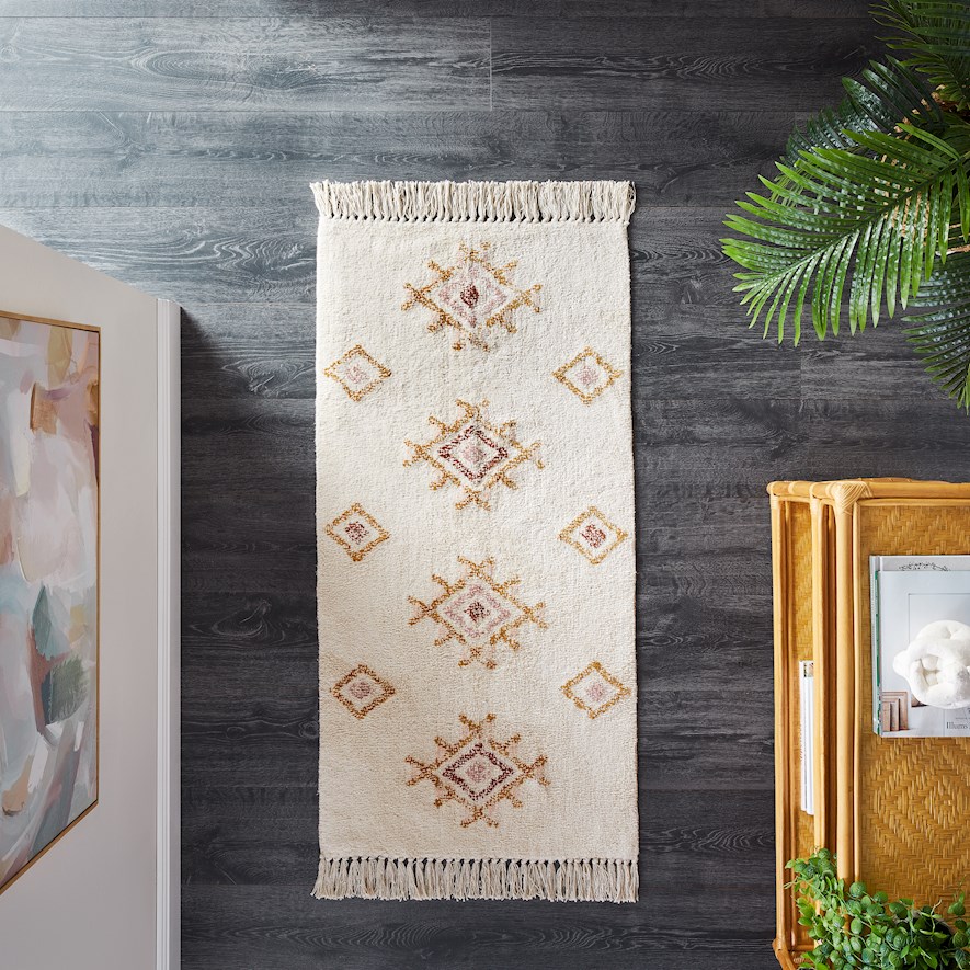 Gibson Rust & Blush & Natural Rug | Adairs