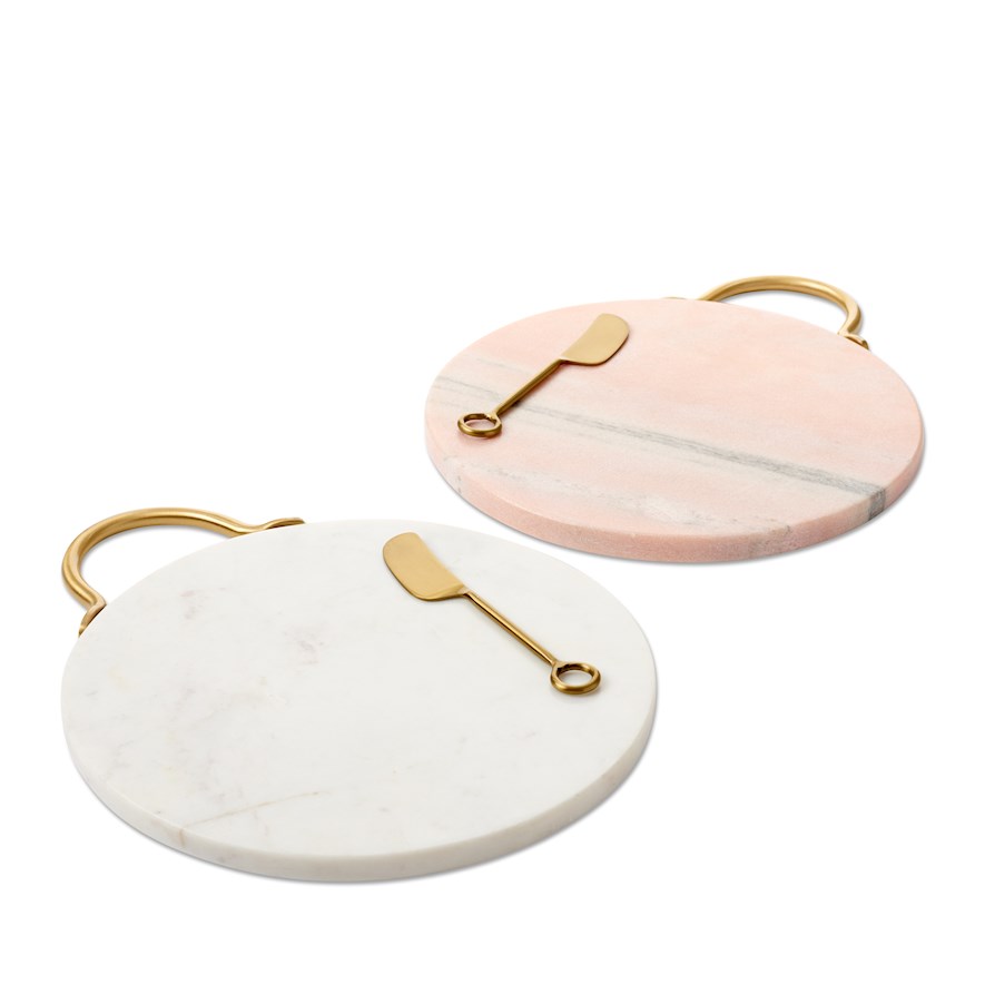 Summertime White and Gold Marble Cheese Set | Adairs